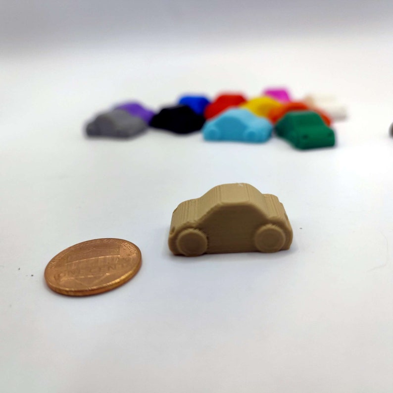 Small Game Tokens Shaped as Cars Set of 13 Various Colors - Etsy