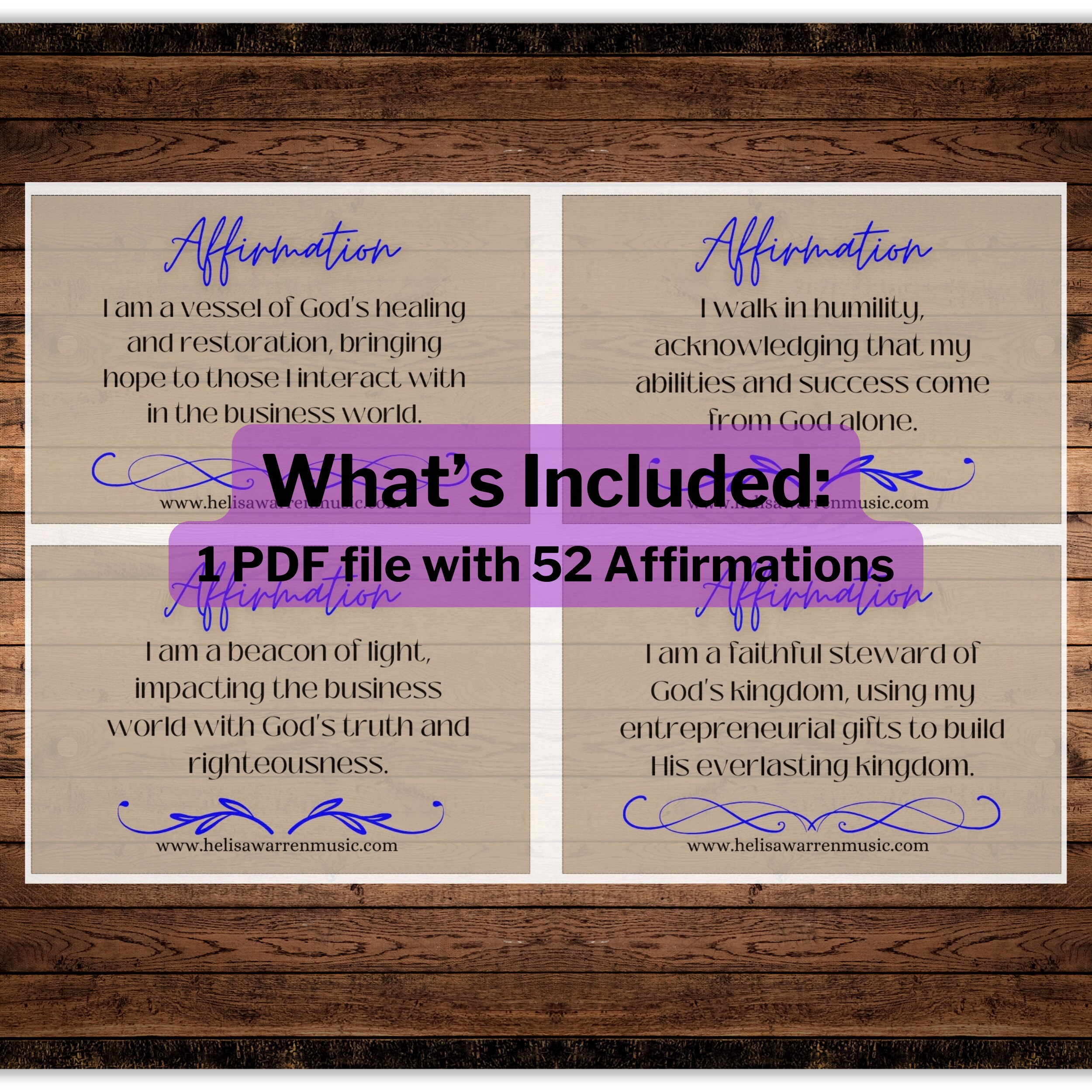 Printable Christian Entrepreneur Affirmations Inspirational ...
