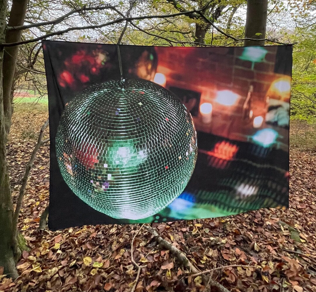 Green Disco Ball Backdrop! Party Decoration. Glitterball Backdrop ...