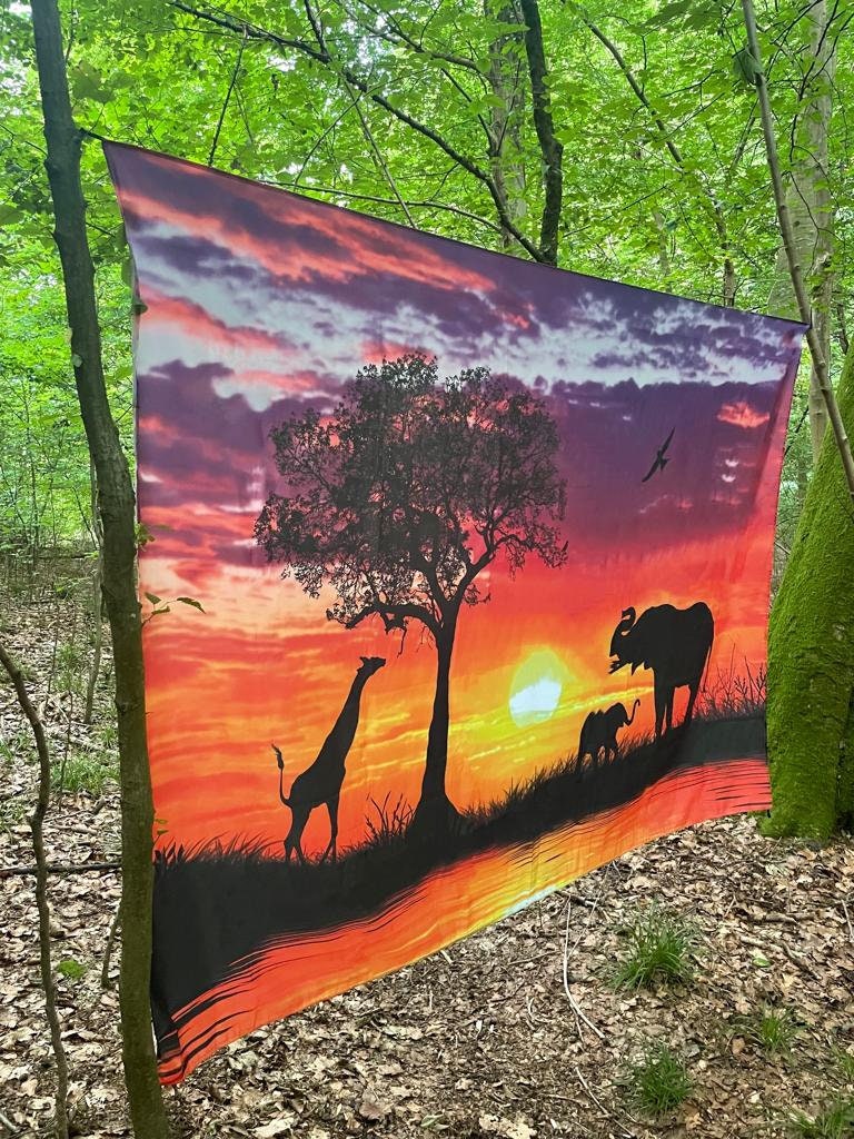 African Safari Backdrop Safari Sunset Backdrop Savannah - Etsy