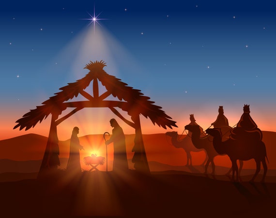 Nativity Backdrop Stage