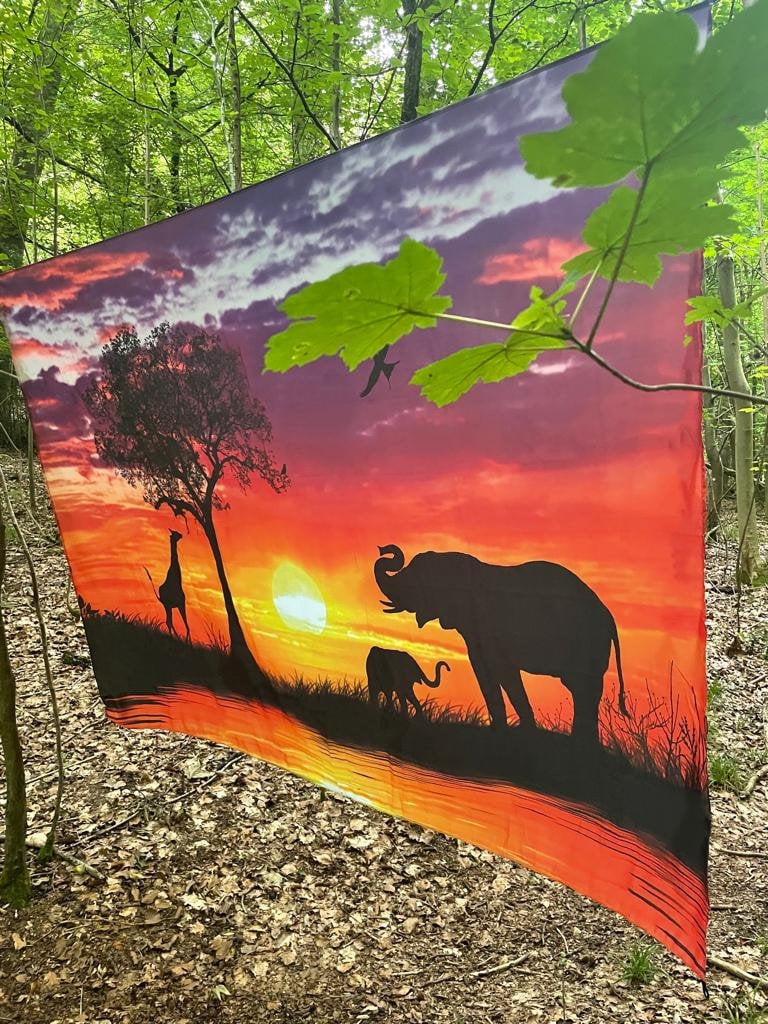 African Safari Backdrop, Safari Sunset Backdrop, Savannah Backdrop ...