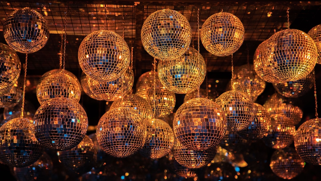 Glitterball Disco Backdrop. 80s 90s Party Backdrop. 2 Size Options W7ft ...