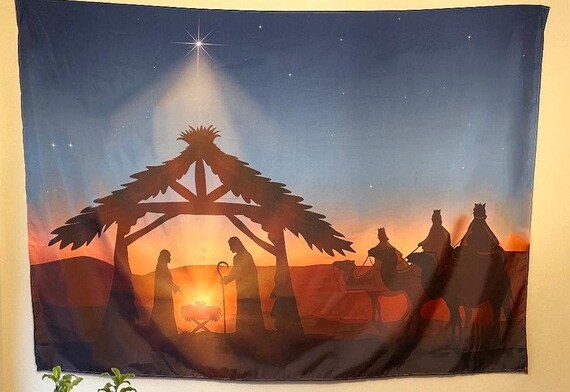 Nativity Backdrop Ideas Sale Red Wood Floor Decoration Christmas Theme