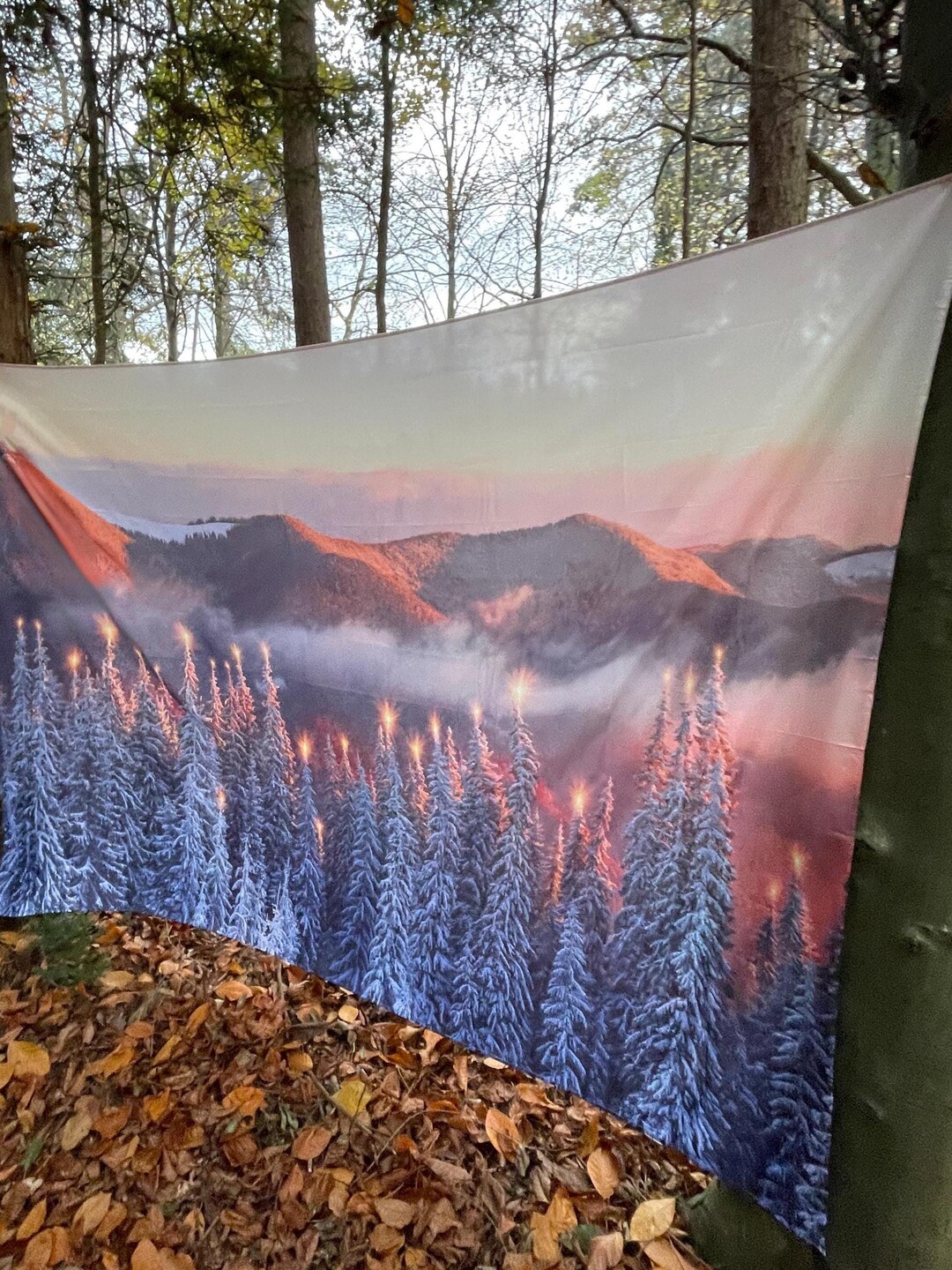 Alpine Backdrop, Snow Trees Backdrop, Forest Backdrop, W7ft X H5ft ...