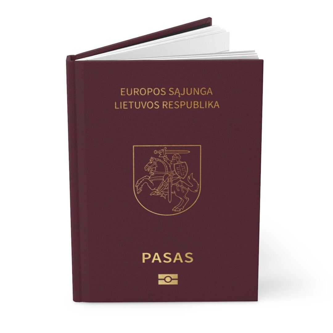 Lithuanian Passport Hardcover Journal Notebook Best Gift for Citizens ...