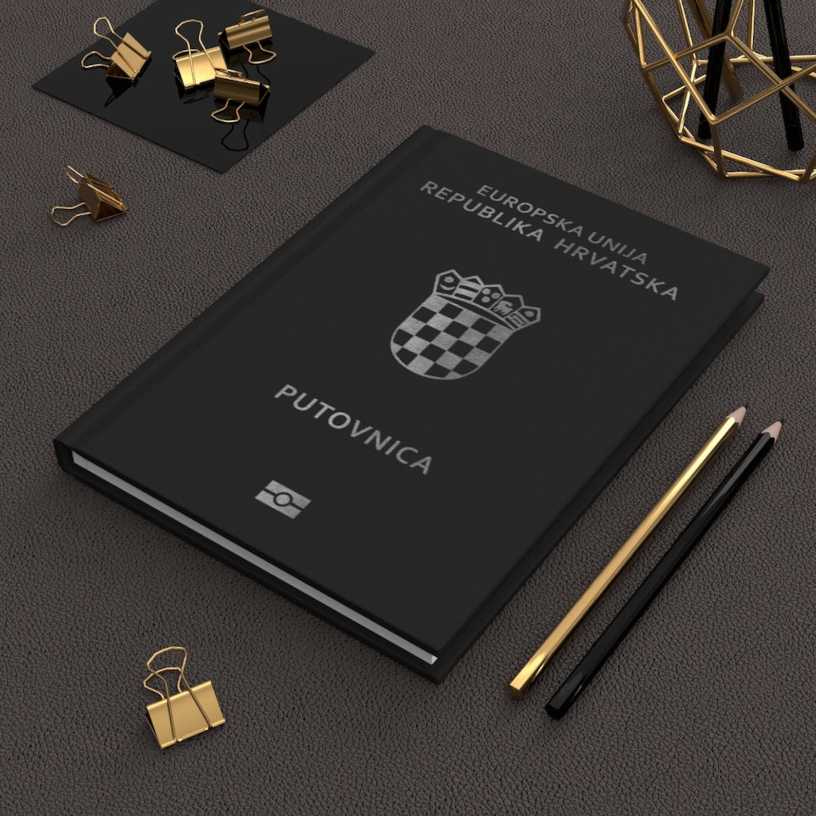 Croatian Passport Hardcover Journal Notebook Best T For Citizens Of