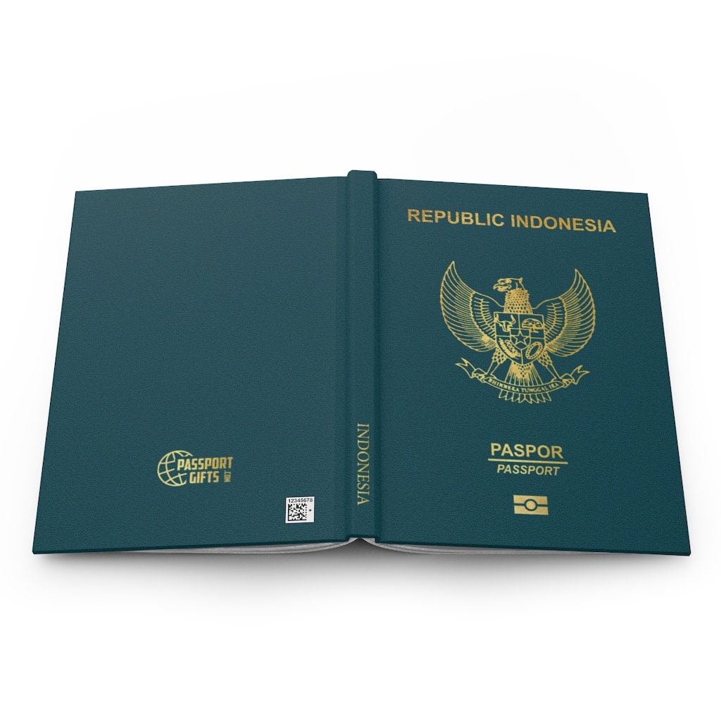 Indonesian Passport Hardcover Journal Notebook Best Gift for Citizens ...