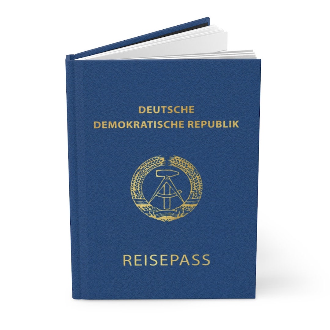 East German Passport Hardcover Journal Notebook Best T For Citizens