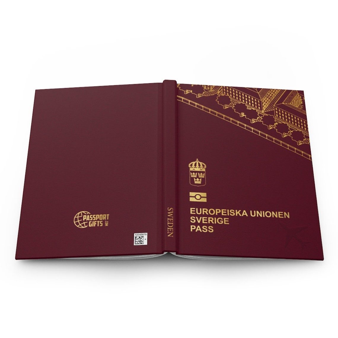 Swedish Passport Hardcover Journal Notebook Best T For Citizens Of