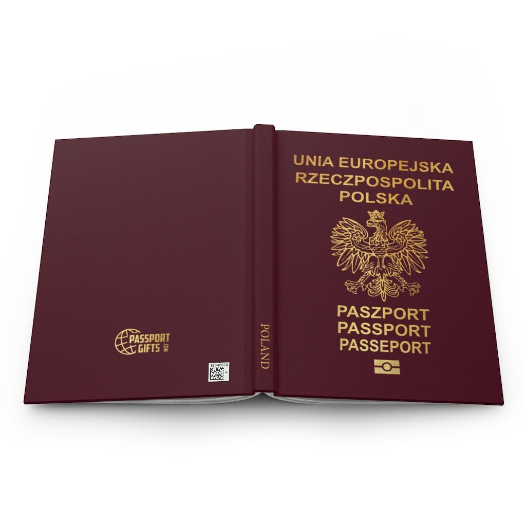 Polish Passport Hardcover Journal Notebook Best Gift for Citizens of ...