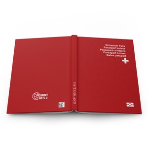 Swiss Passport Hardcover Journal Notebook Best Gift for Citizens of ...