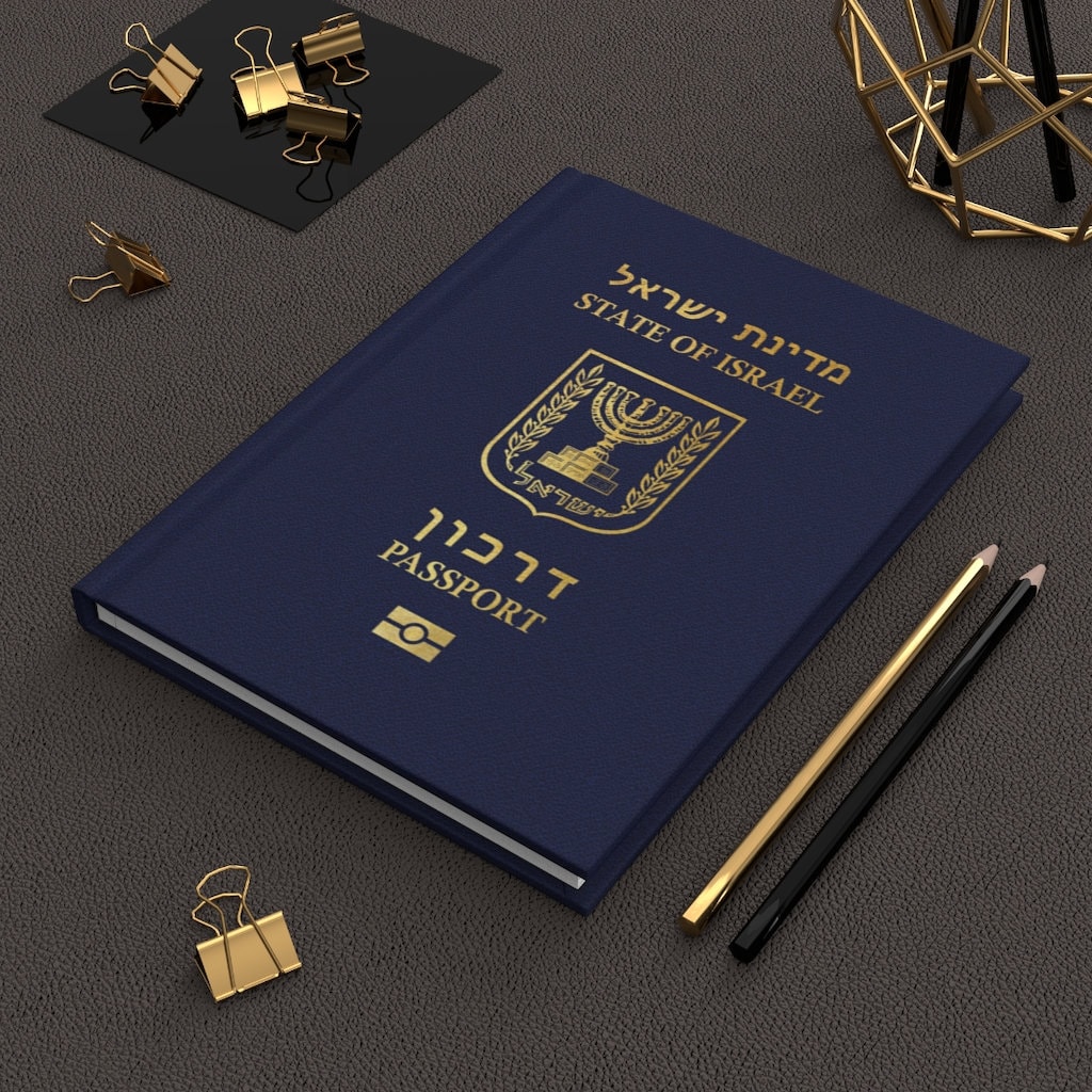 Israeli Passport Hardcover Journal Notebook Best Gift for Citizens of ...