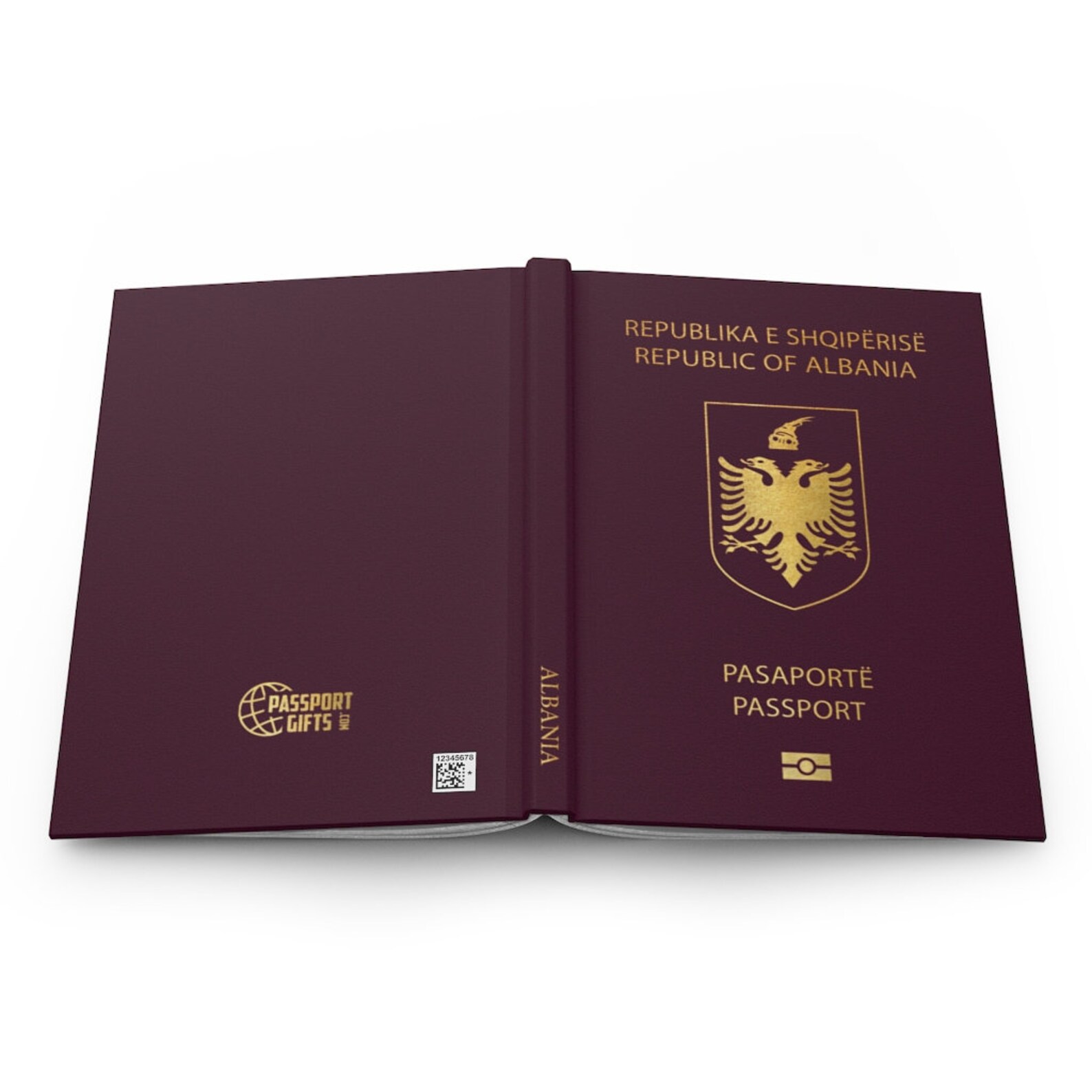 Albanian Passport Hardcover Journal Notebook Best Gift for Citizens of ...