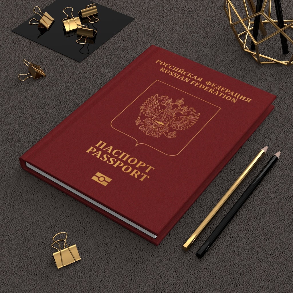 Russian Passport Hardcover Journal Notebook Best Gift for Russians - Etsy