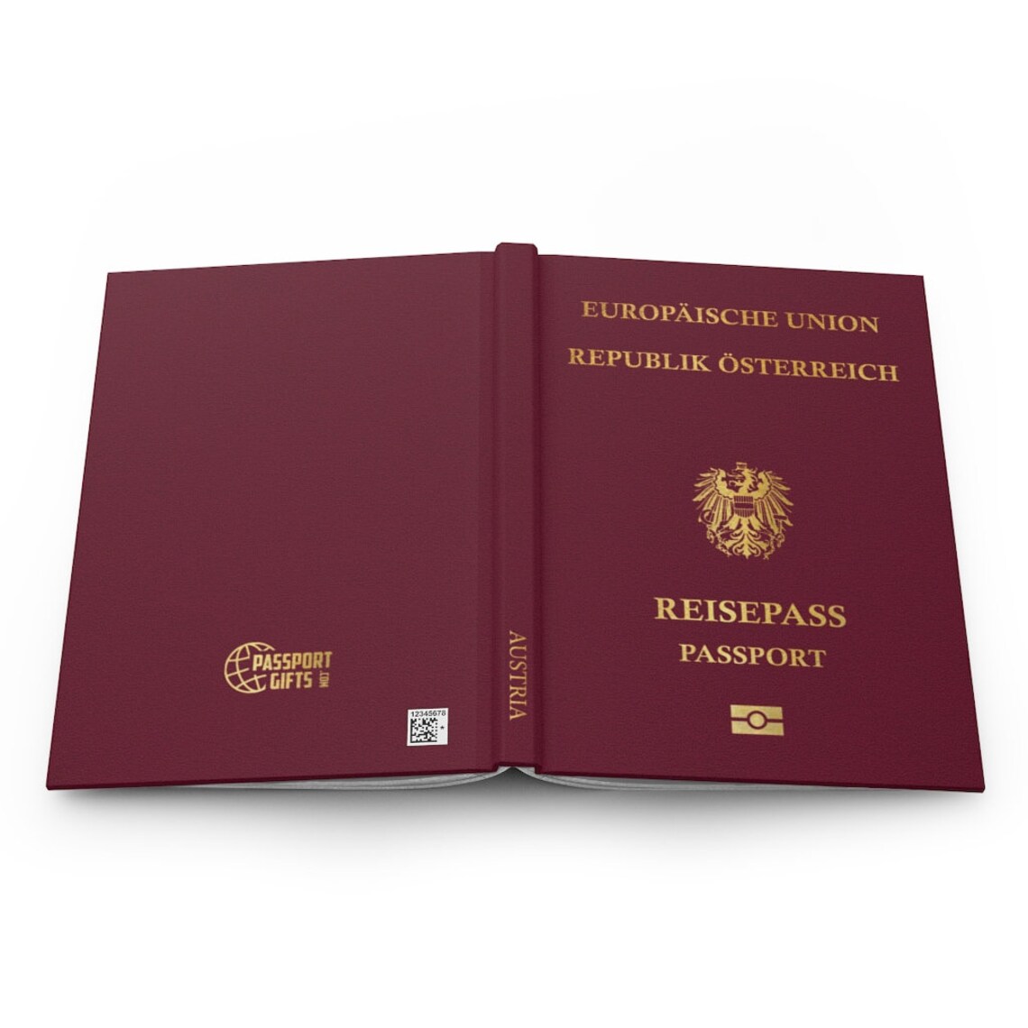 Austrian Passport Hardcover Journal Notebook Best Gift for Citizens of ...
