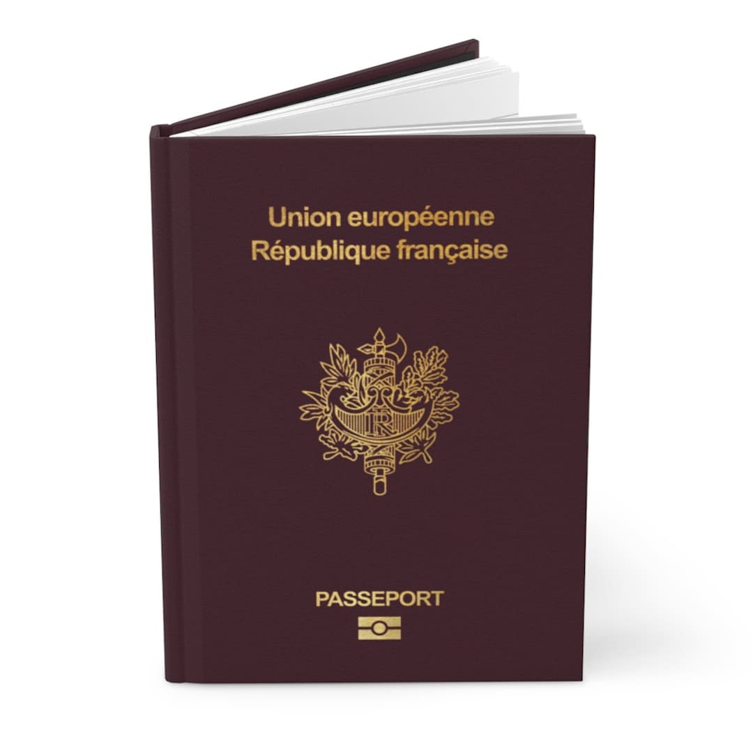 French Passport Hardcover Journal Notebook Best Gift for Citizens of ...