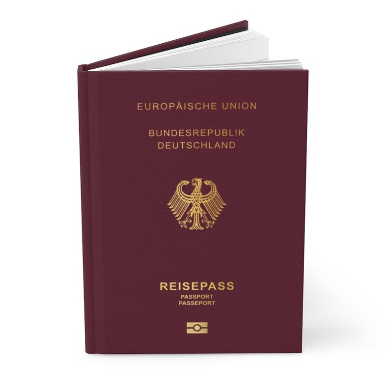 German Passport Hardcover Journal Notebook Best T For Citizens Of