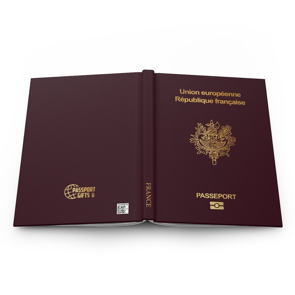 French Passport Hardcover Journal Notebook Best Gift for Citizens of ...