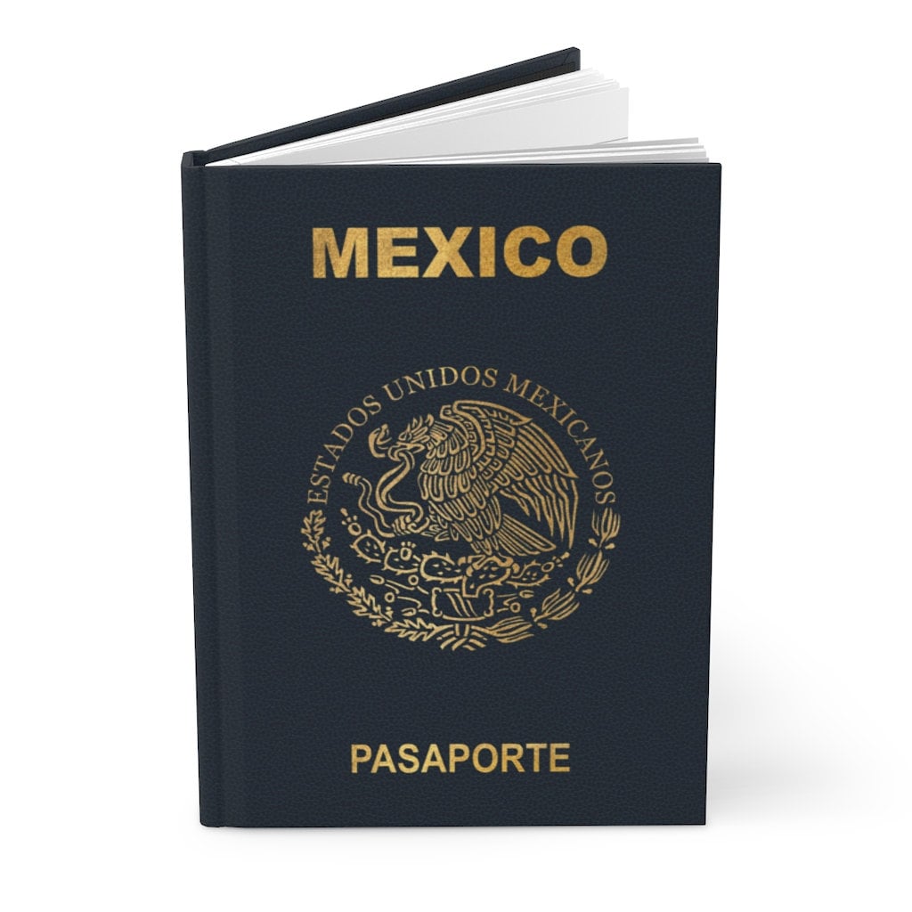 Mexican Passport Hardcover Journal Notebook Best Gift for Citizens of ...