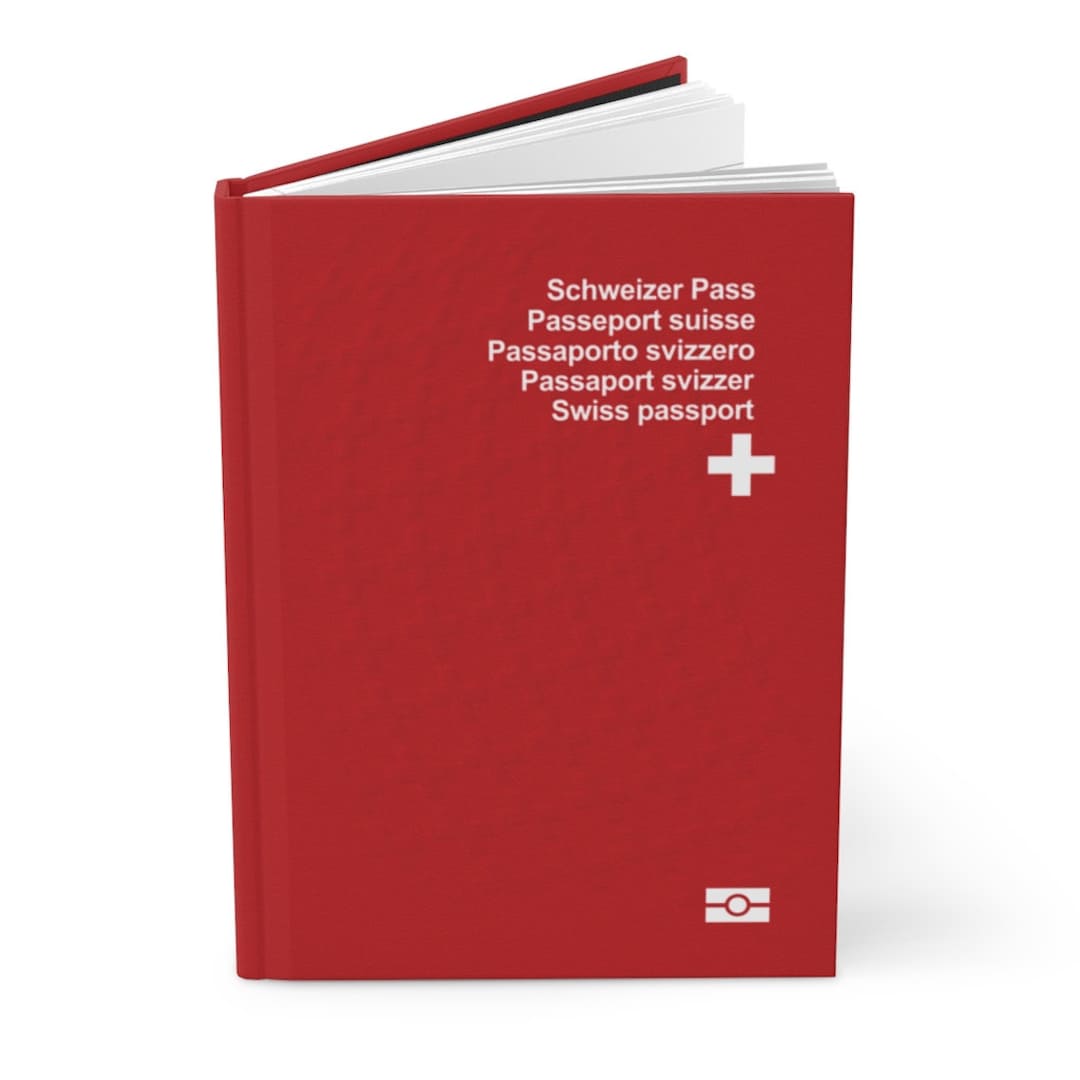 Swiss Passport Hardcover Journal Notebook Best Gift for Citizens of ...