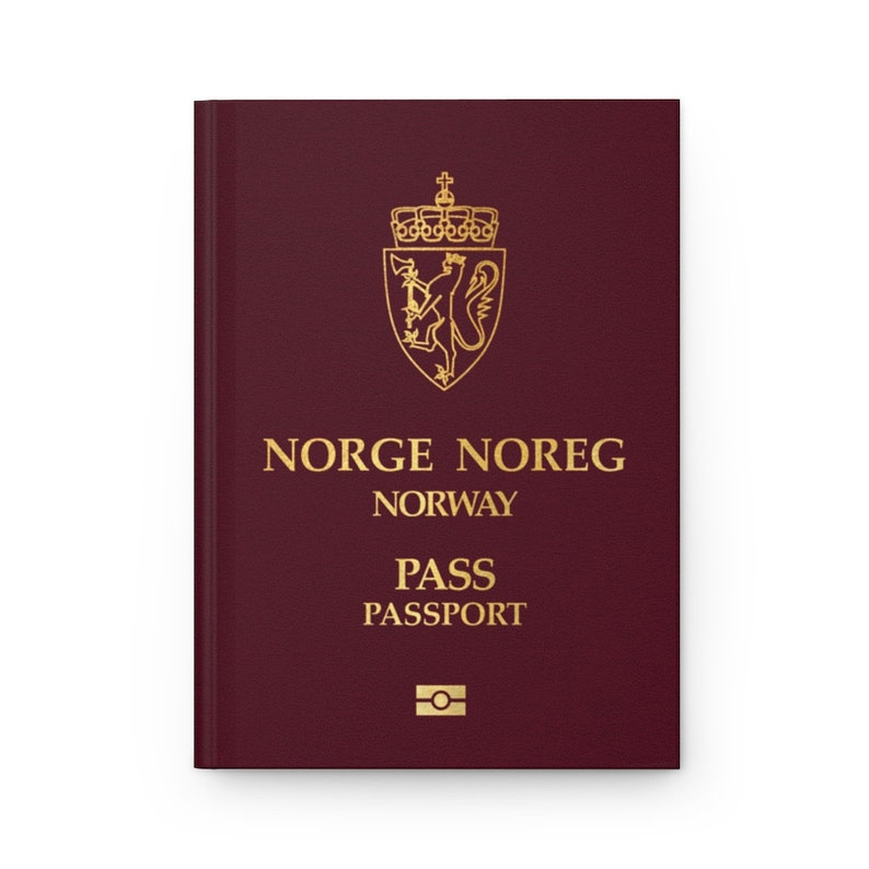 Norwegian Passport Hardcover Journal Notebook Best Gift for Citizens of ...