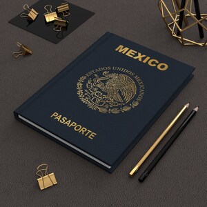 Mexican Passport Hardcover Journal Notebook Best Gift for Citizens of ...