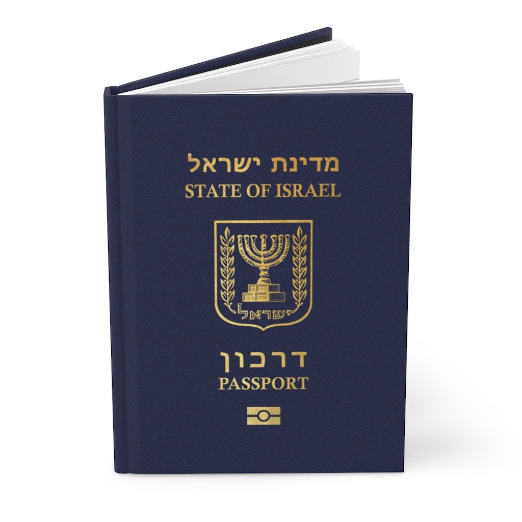Israeli Passport Hardcover Journal Notebook Best Gift for Citizens of ...
