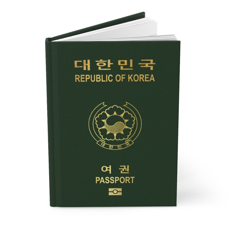 Republic Of Korea Passport Hardcover Journal Notebook Best T For