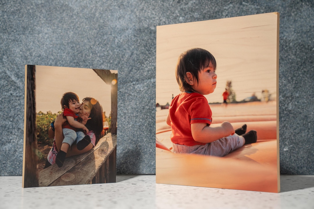 Personalized Maple Wood Photo Panel: Custom Wooden Print - Etsy