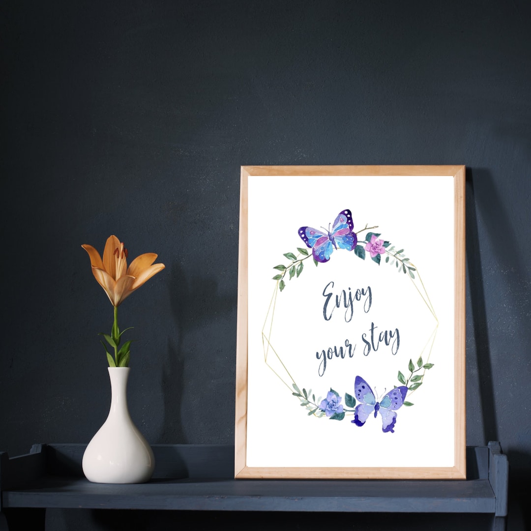 Enjoy Your Stay Sign Template, Instant Download, Printable, Digital ...