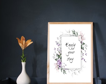 Enjoy Your Stay Sign | Etsy