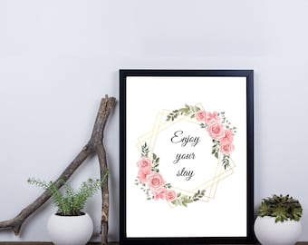 Enjoy Your Stay Sign Template, Instant Download, Printable, Digital ...