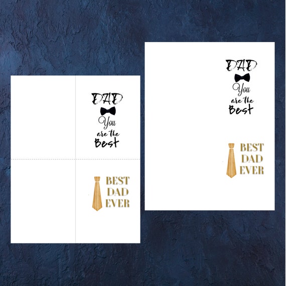 Best Dad Ever & Dad You Are the Best Card 2designs-size : - Etsy