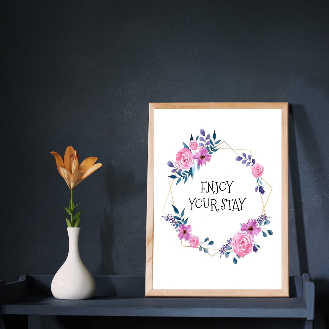 Enjoy Your Stay Sign Template, Instant Download, Printable, Digital ...