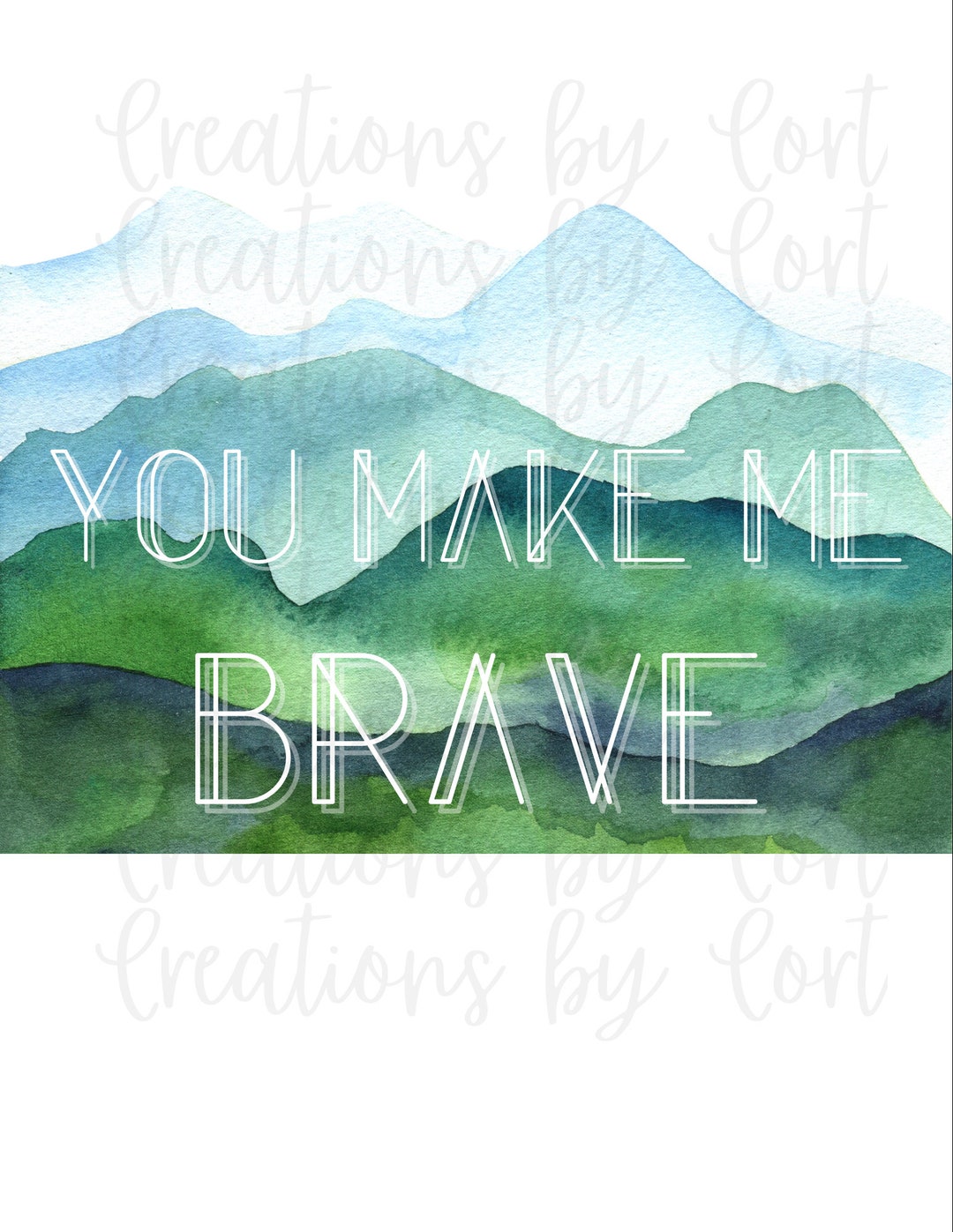 You Make Me Brave Christian Worship PNG Digital Download - Etsy