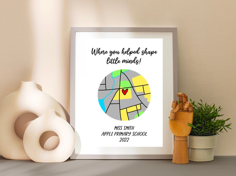 Personalised Map Gift, Illustration of Custom Location, Anniversary ...