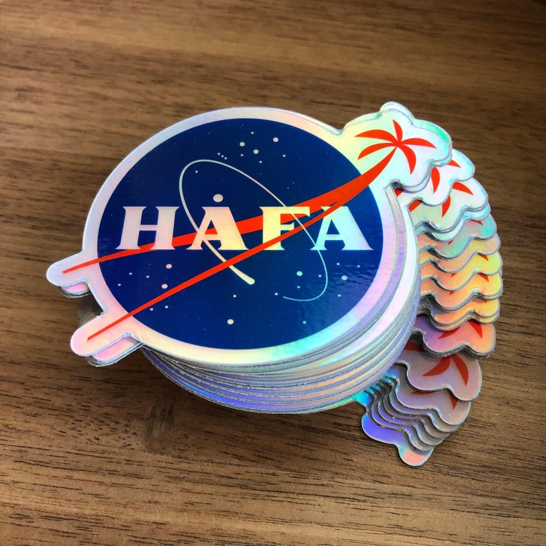 Hafa (nasa-inspired) Holographic Sticker Hafa Adai Guam Chamorro - Etsy