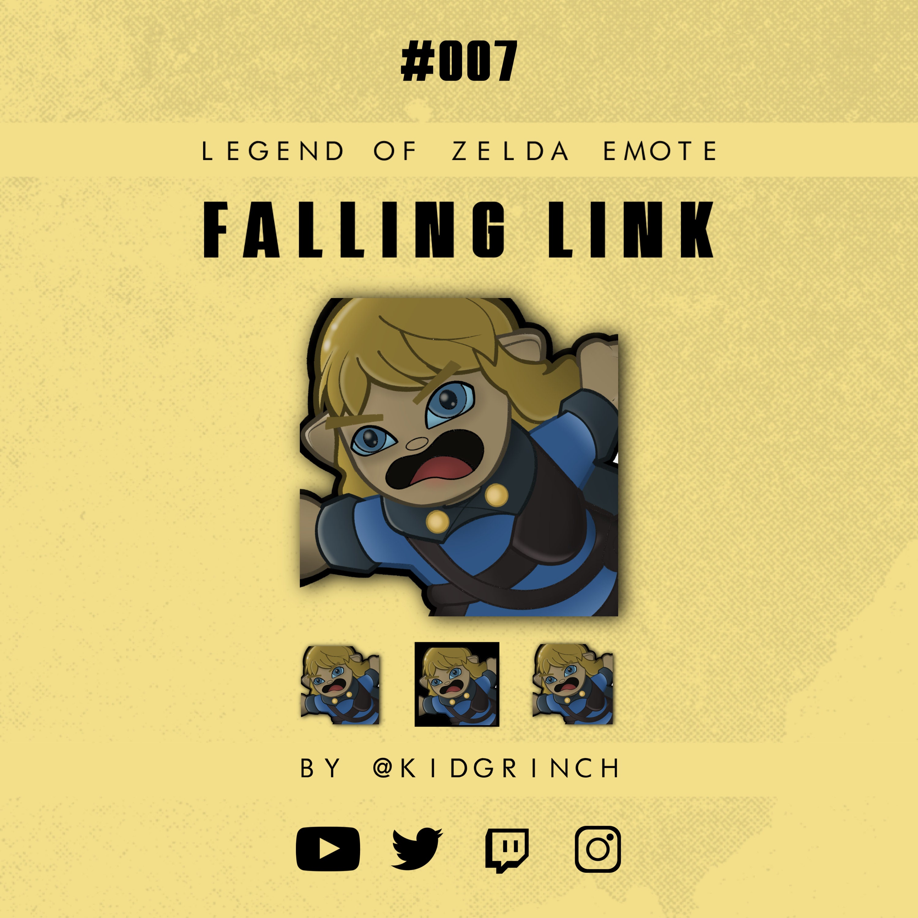 Falling LINK Emote ( Legend of Zelda Tear of the Kingdom ) - Etsy