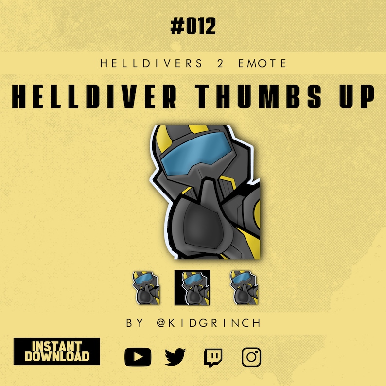 HELLDIVERS 2 thumbs Up Emote - Etsy