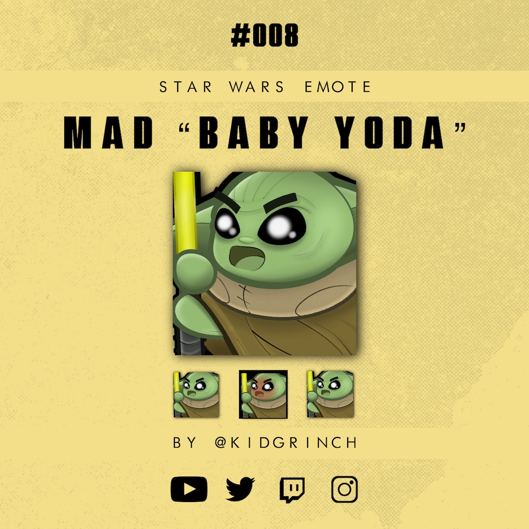 Baby Yoda Angry Emote - Etsy