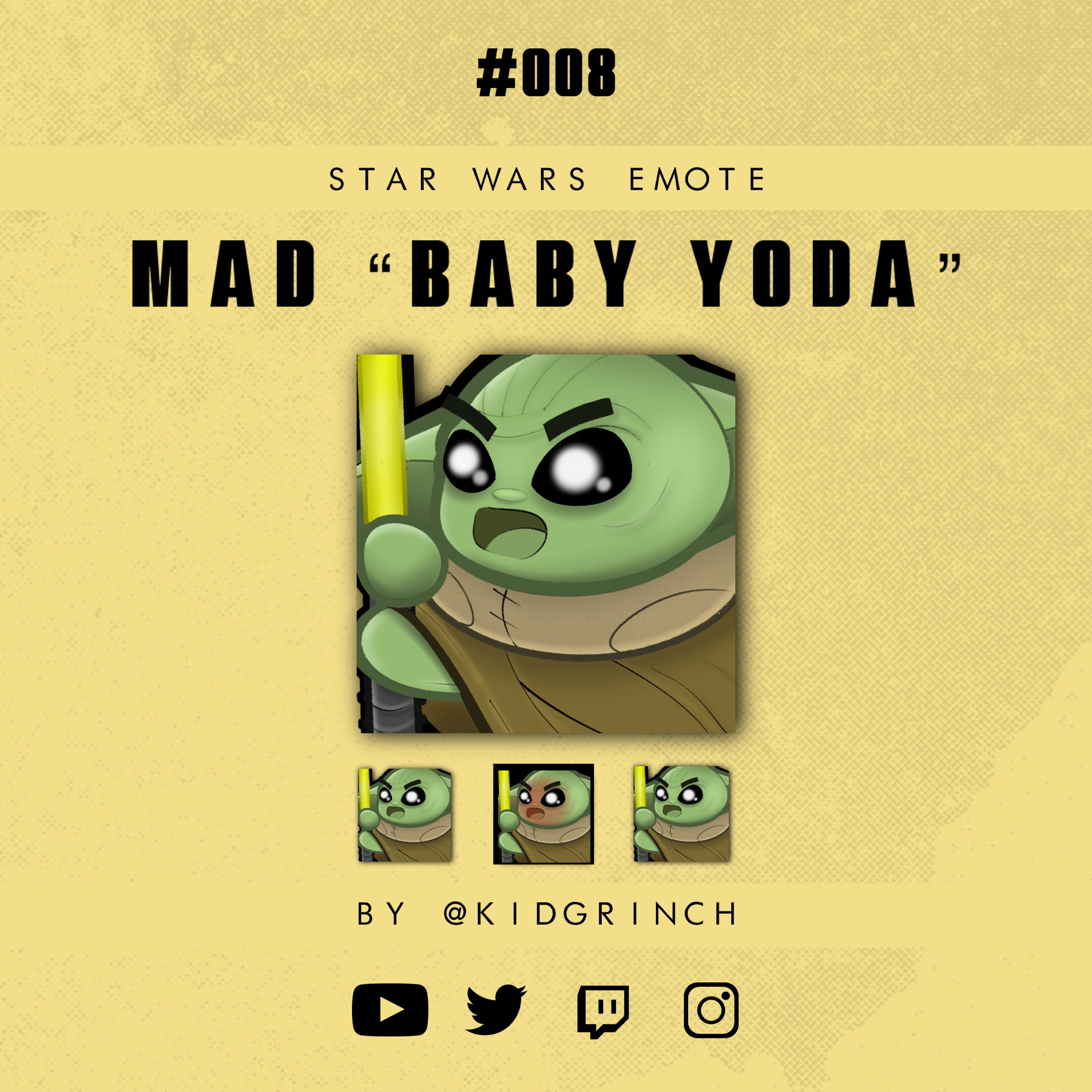 Baby Yoda Angry Emote - Etsy