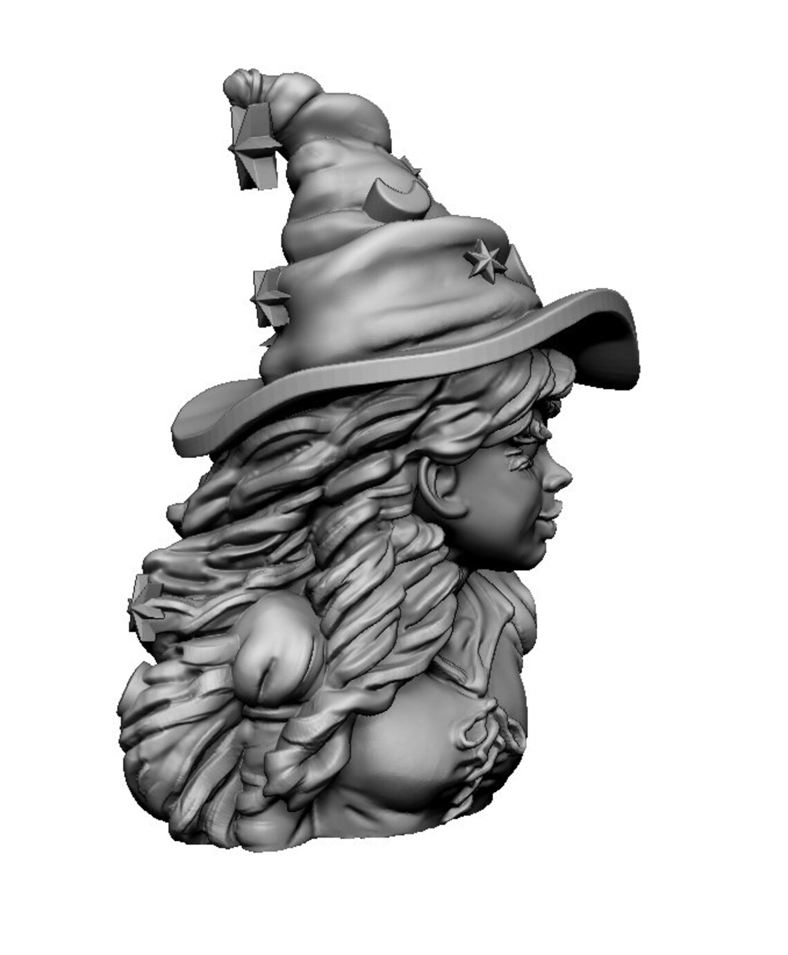 Witch STL for 3D Printing - Etsy