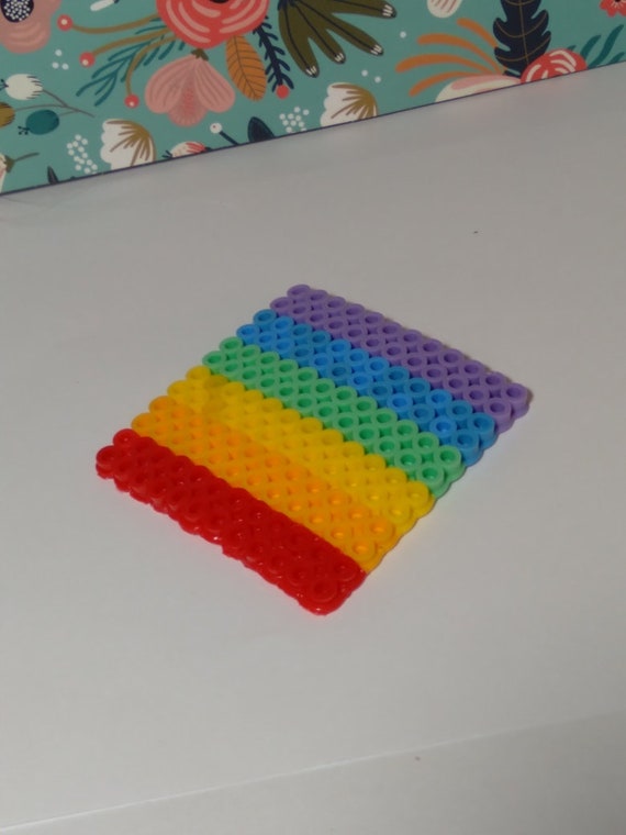 A Cute Perler Bead That's RAINBOW | Etsy