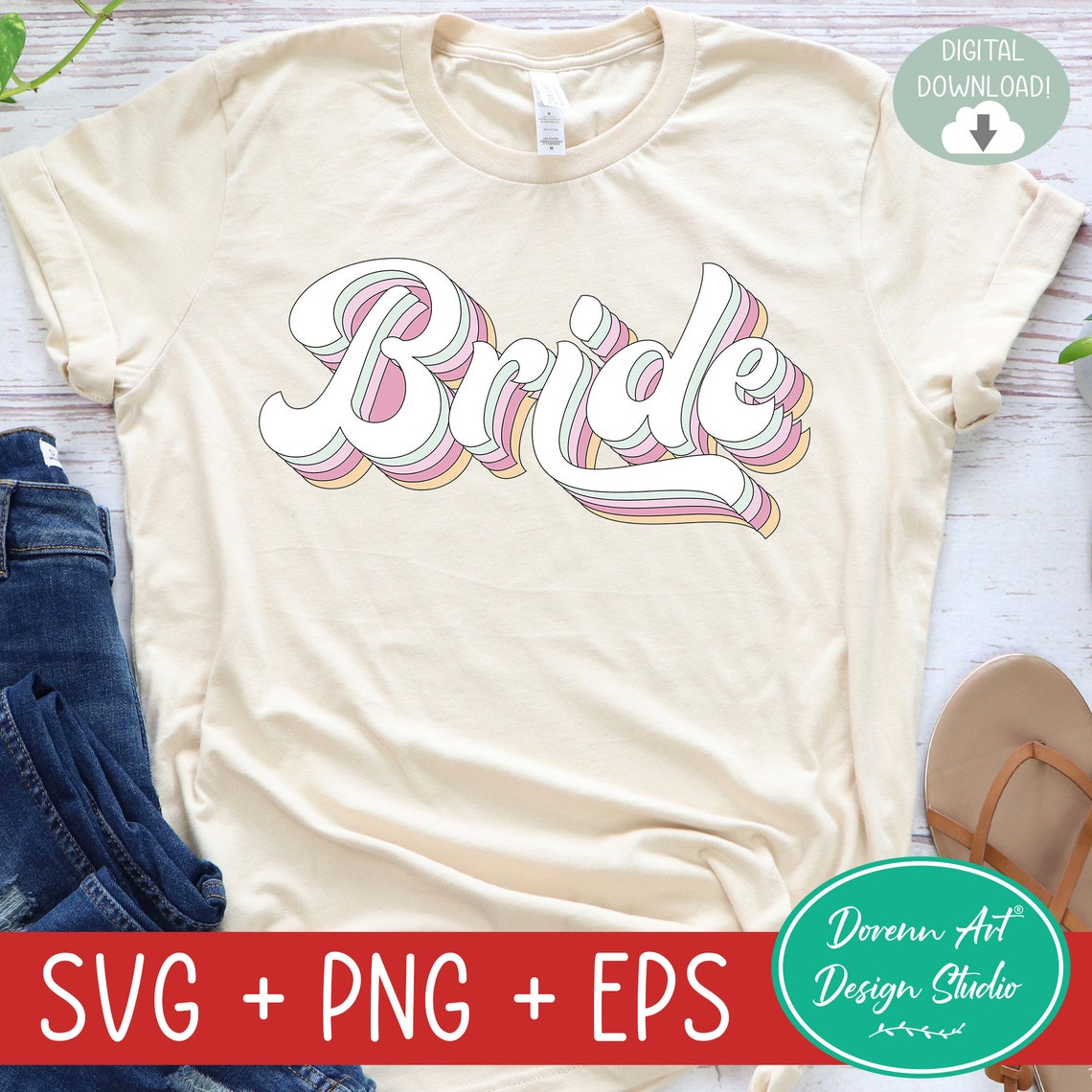 Bride SVG Retro Bride Svg Bachelorette Party Bridal Party - Etsy