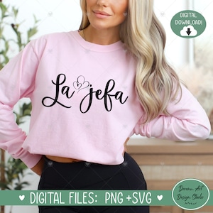 La Jefa (the Boss) SVG File Spanish Latino Words for Business Owners ...