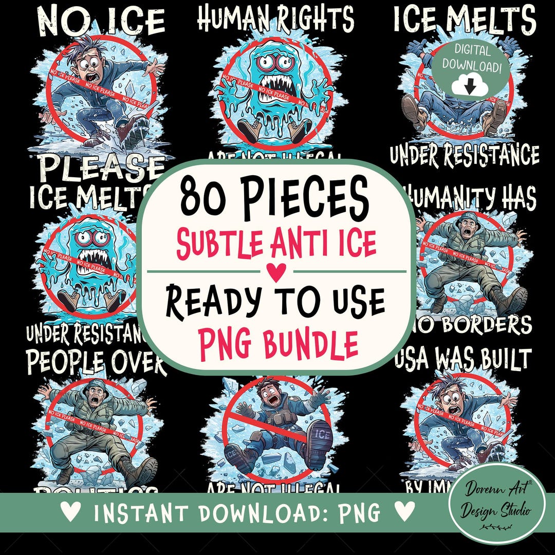 Subtle Abolish ICE Png MEGA Bundle – Satirical Graphic Human Rights FDT ...