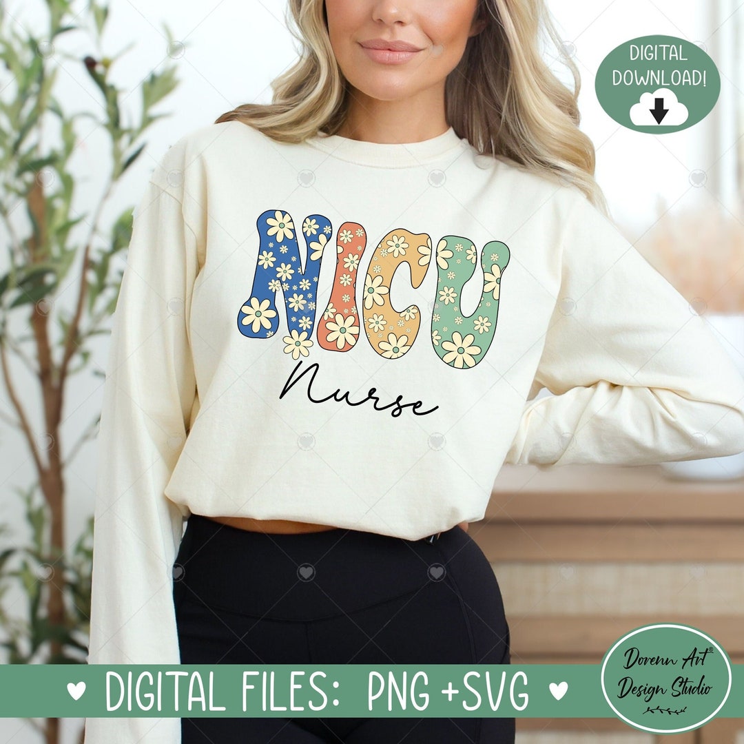 NICU Nurse SVG File Instant Download, Nurse Cut File for Cricut, Nurse ...