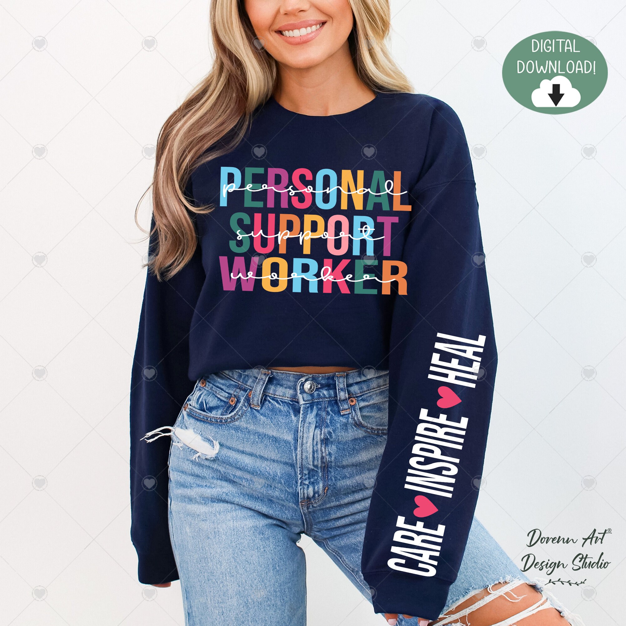 Personal Support Worker PNG Svg,caregiver Sublimation, Personal Aide ...