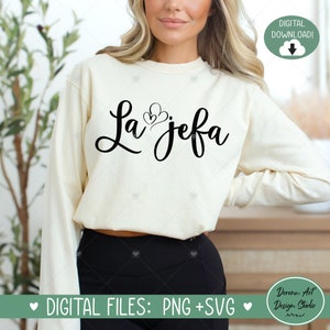 La Jefa (the Boss) SVG File Spanish Latino Words for Business Owners ...